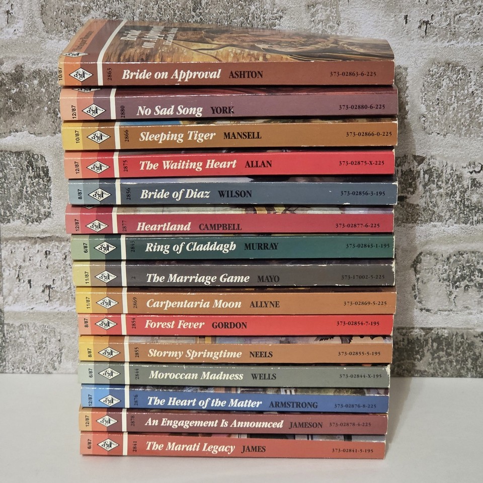 Vintage Harlequin Romance Paperback Books Lot Of 15 1986-87 | eBay