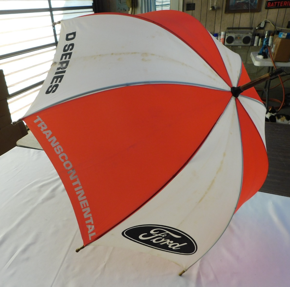 Vintage Original Ford Large Truck Promotional Umbrella Accessory 1980's ...