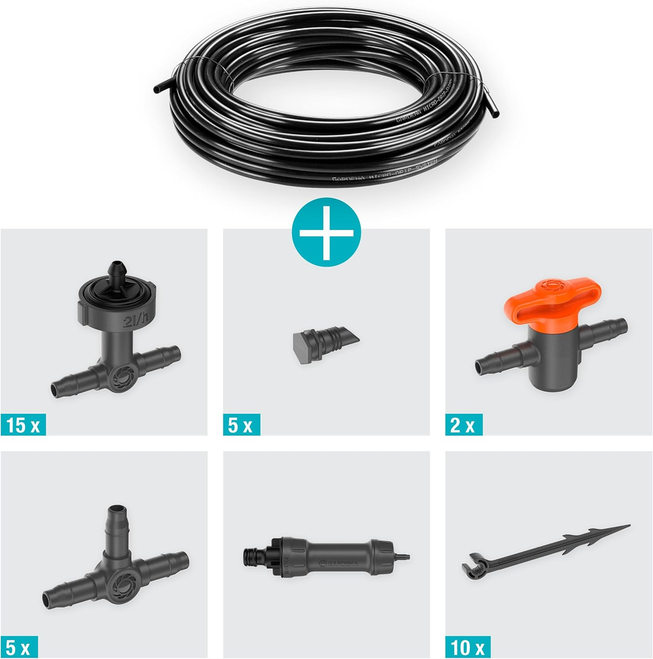 Kit Irrigazione a Goccia Da Balcone Micro-Drip-System: Set Completo per ...