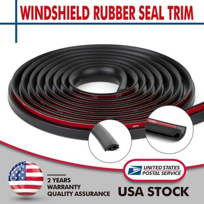 10FT Car Side Window Trim Edge Moulding Rubber Weatherstrip T-Shape ...