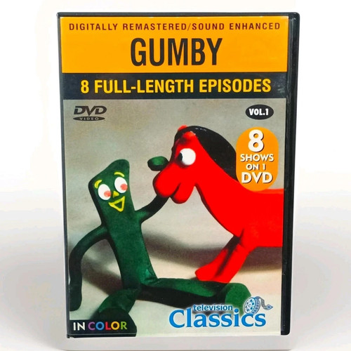 Gumby DVD Digitally Remastered Sound Enhanced 8 Episodes 796019624695| eBay