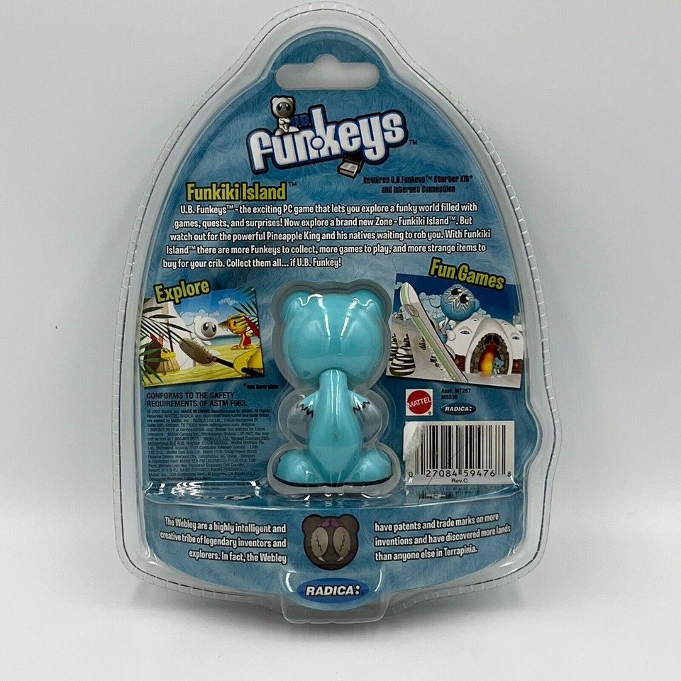 NEW UB Funkeys Blue Webley Sealed in Package Funkiki Island Radica ...