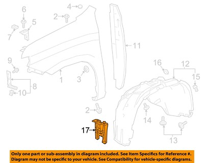 2019-2023 GMC Sierra 1500 Left Fender Liner Bracket GM OEM Fender ...