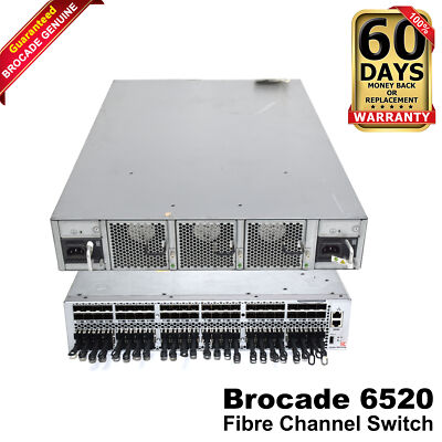 Brocade 6520 Fabric Switch 96-Ports 16Gbps Fibre Channel 2U Rack - 6520-48-16G-F | eBay
