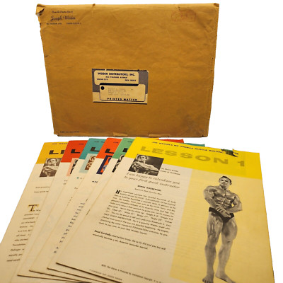 Joe Weider's Mr America Muscle Building Course c1957 Lessons 1-6 PLUS ...