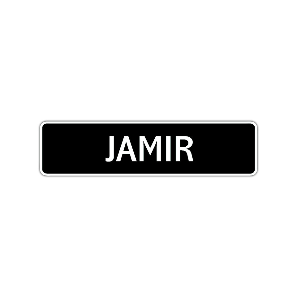 Jamir Street Sign Room Home Wall Décor Children's Name Gift Aluminum ...