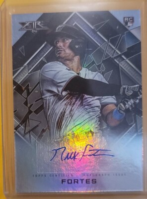 2022 Topps Fire MLB Baseball NICK FORTES Rookie Auto Miami Marlins RC # ...