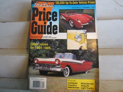 OLD CARS PRICE GUIDE Magazine DECEMBER 1992 | eBay