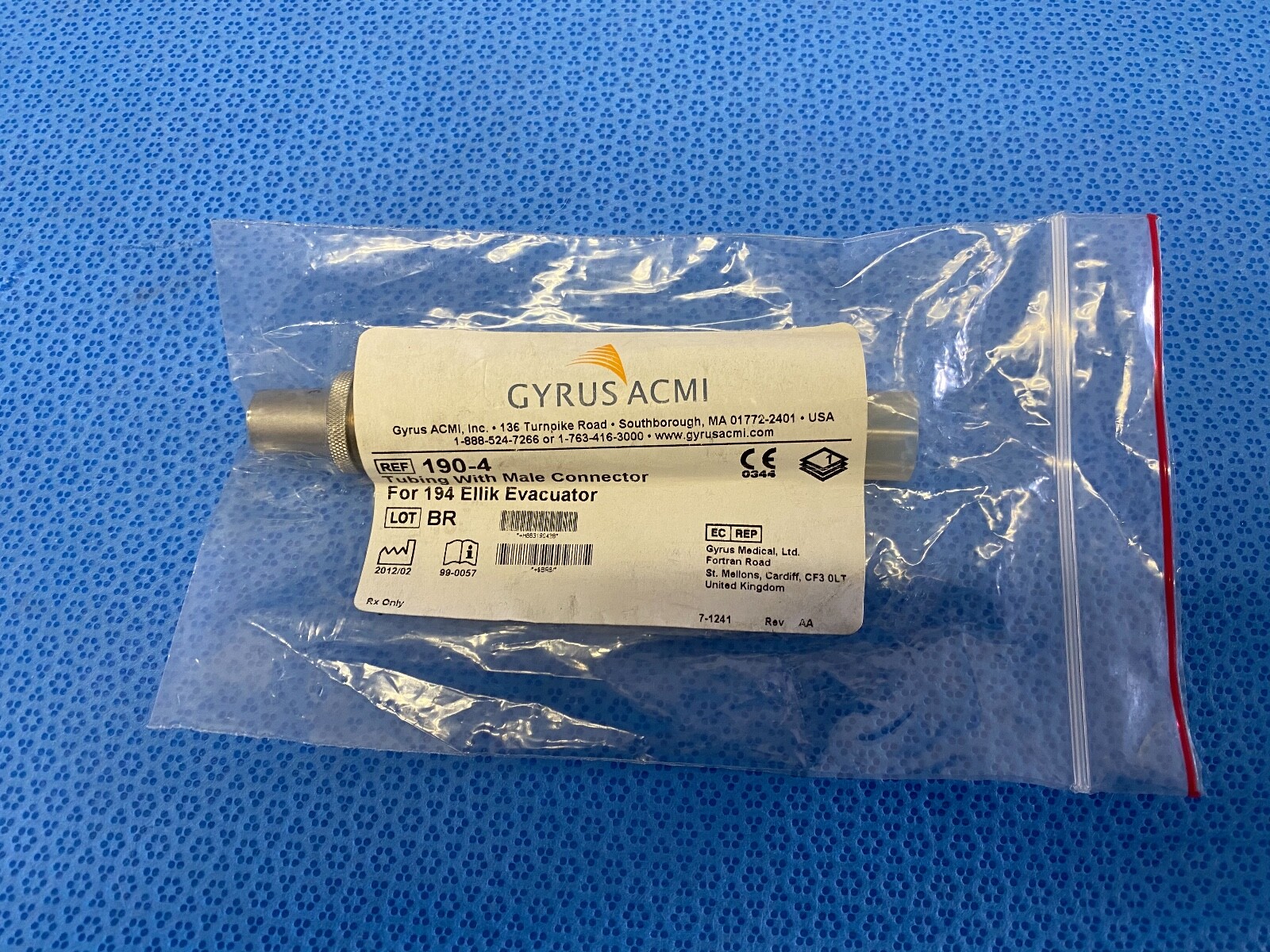 ACMI 190-4 ADAPTOR ELLIK EVACUATOR with Tubing for use with 194 Ellik ...