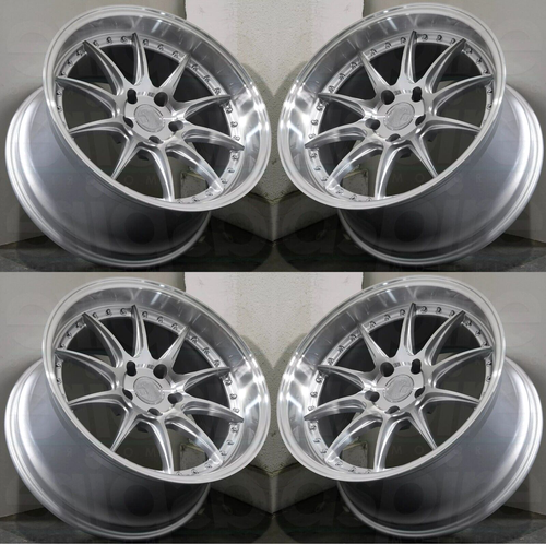 18x9.5 Silver Wheels Aodhan DS07 DS7 5x100 +35 Rims 18 Inch (Set 4) | eBay