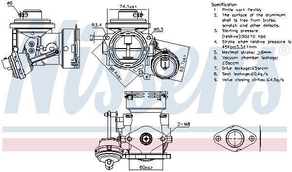 Nissens Agr-Ventil 98299 für Skoda VW Seat Octavia II + Combi Caddy III ...