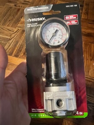 Husky 1/4" High Flow Air Regulator 1002 085 188 NEW | eBay