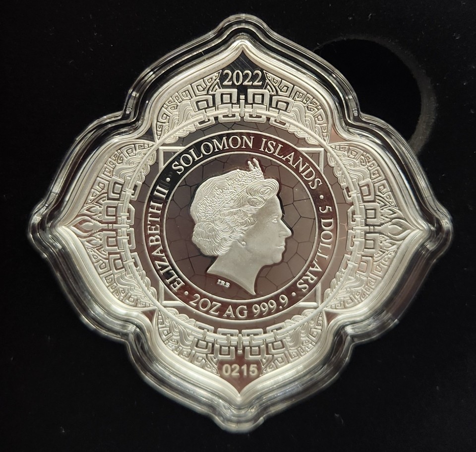 2022 PAMP 2 oz Silver $5 Elephant of the 1st Chakra Coin ~ Colorized ...