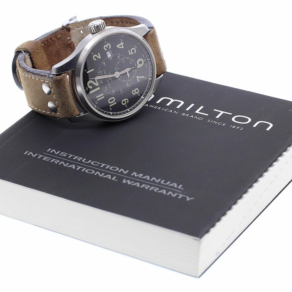 Hamilton H706550/H70655733 Khaki Officer Auto Date Small Second ...