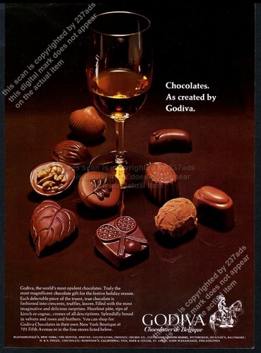 1969 Godiva chocolate 10 different pieces photo vintage print ad | eBay