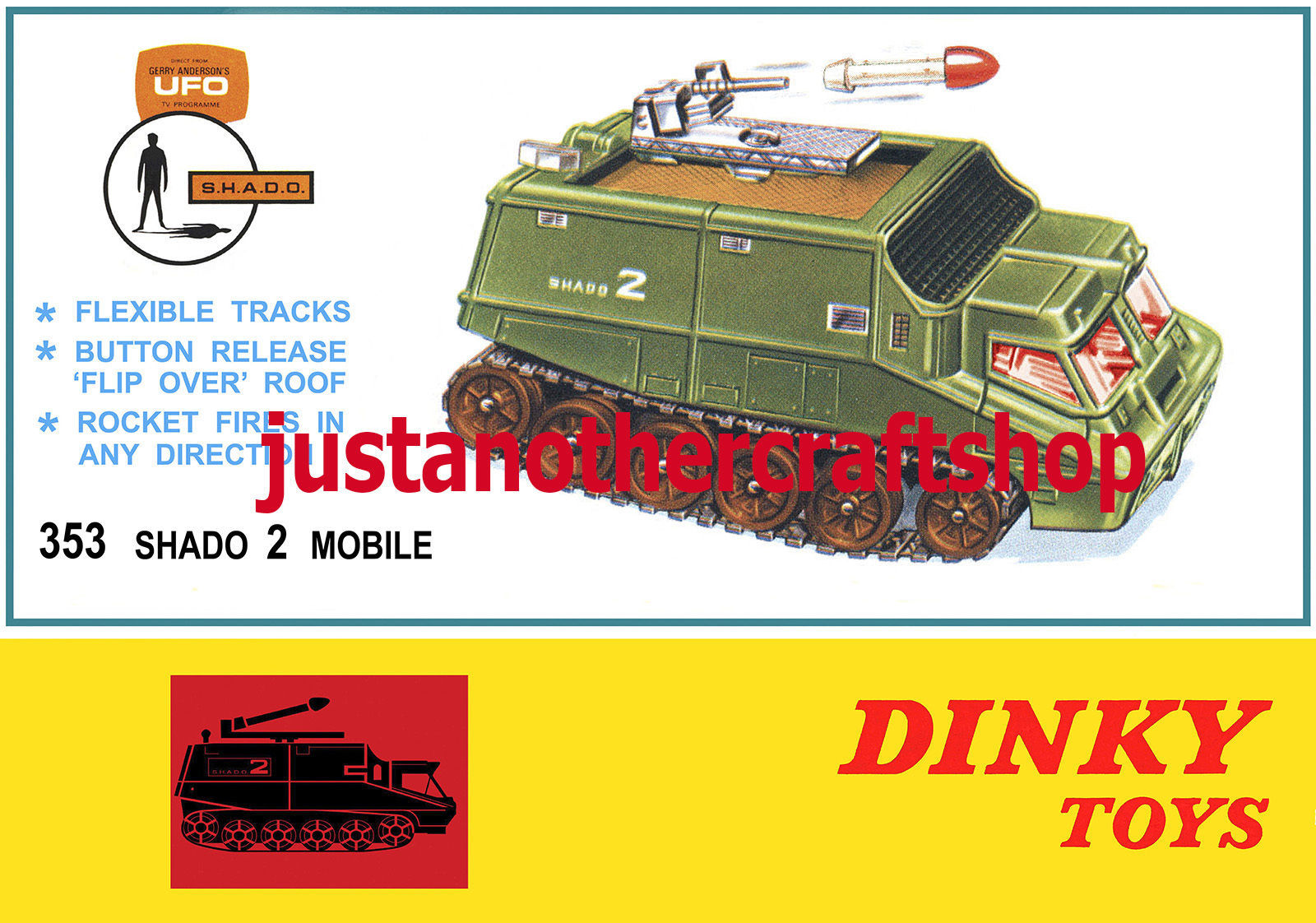Dinky Toys 353 UFO Shado 2 Gerry Anderson A3 Size Poster Leaflet Shop ...