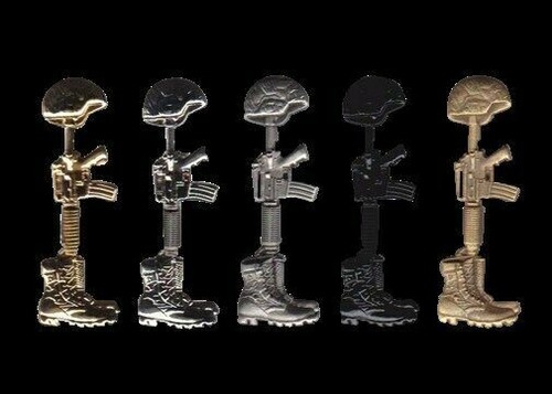 Fallen Soldier Battlefield Cross Veterans Memorial Pins (antiqued ...