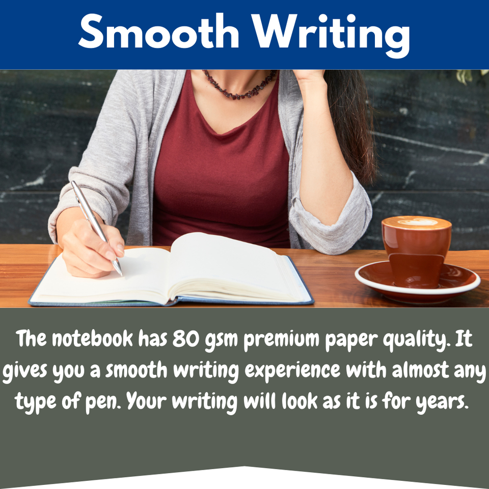 Hardcover Lined Journal Notebook 192 Pages 80 GSM Thick PU Faux Leather ...