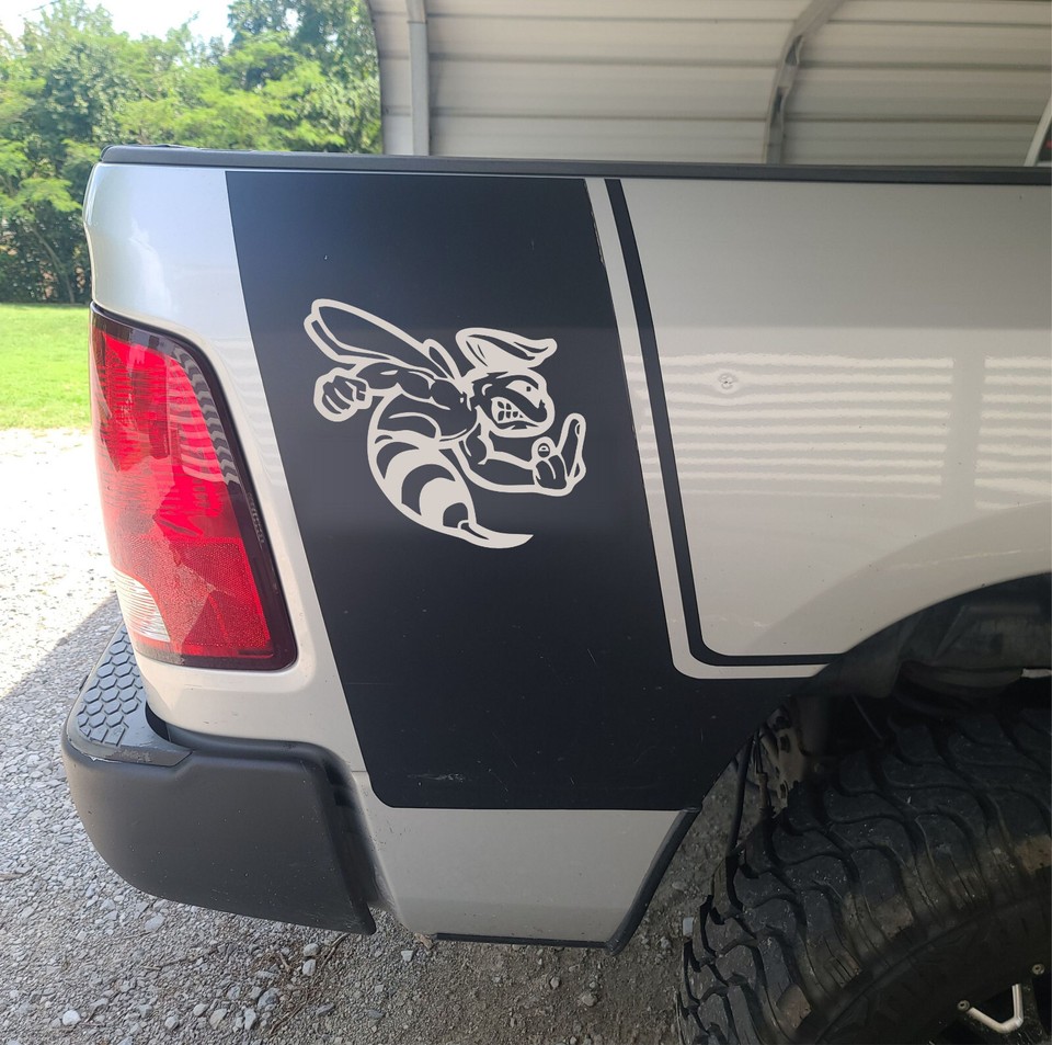Fits Dodge Ram 1500 Decals Bee Middle Finger Vinyl Graphics Rear Side ...