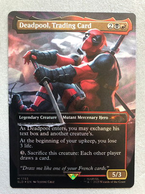Mtg Carte Magic Secret Lair Marvel Deadpool Trading Card FOIL English ...