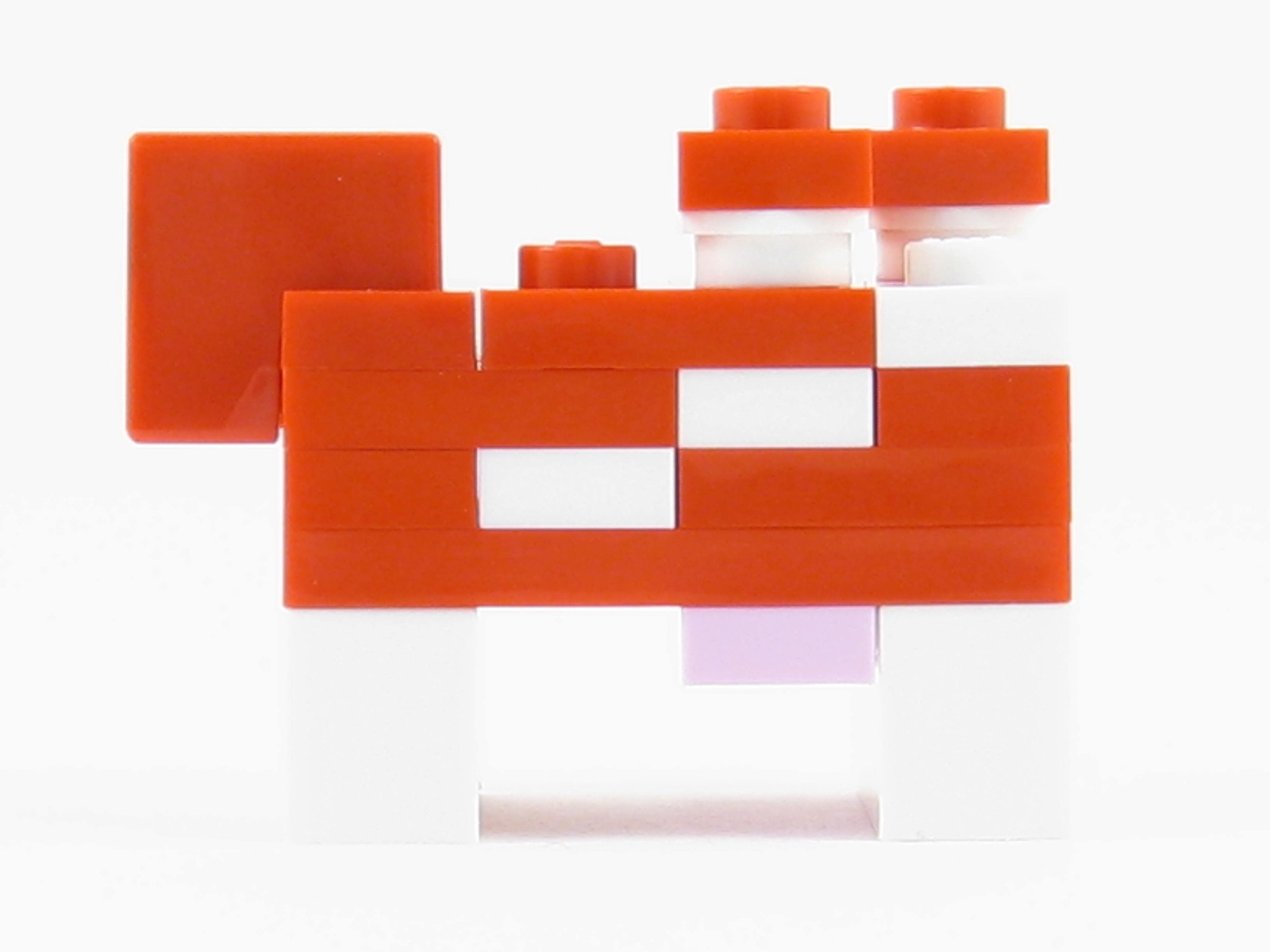 LEGO Minecraft Red White Cow Mooshroom Minifigure Farm Animal Mini Fig ...