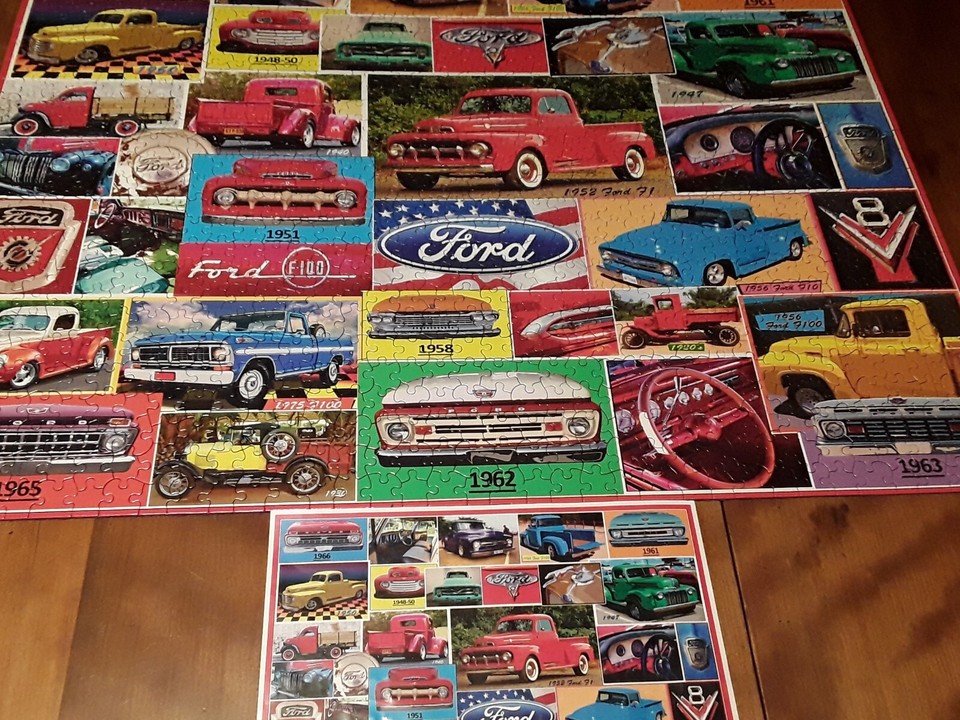 White Mountain Puzzles Classic Ford Pickups - 1000 Piece Jigsaw Puzzle ...