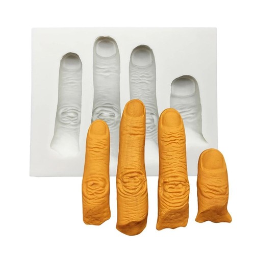 Chocolate Mould Silicone Mold Halloween Finger Sugarcraft Mold Baking ...