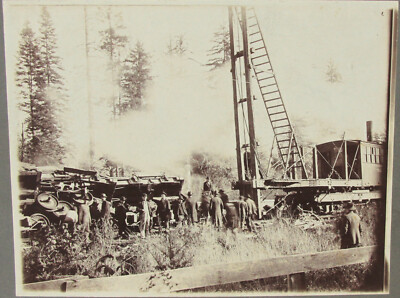 Cabinet Photograph of Northern Pacific Railroad Pile Driver Car at ...