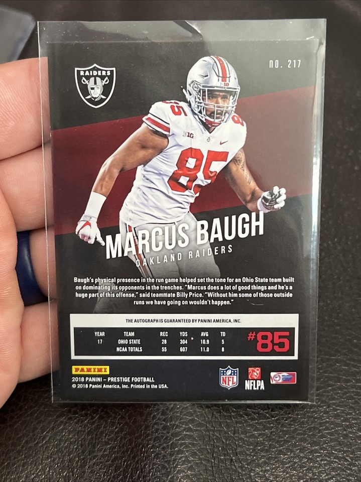 2018 Prestige Xtra Points Red Signatures /25 Marcus Baugh Rookie Auto ...