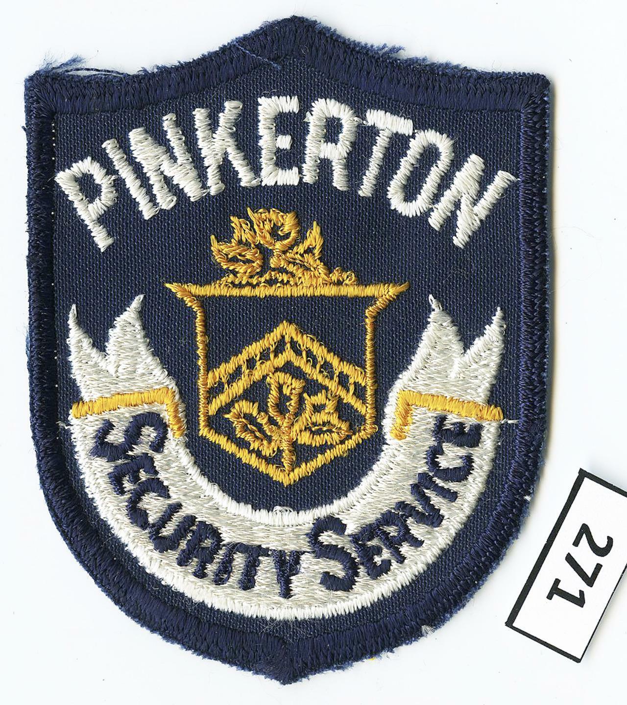 Dealer Dave Patches VINTAGE PINKERTON SECURITY SERVICE CUT EDGE, GAUZE BACK(271) | eBay