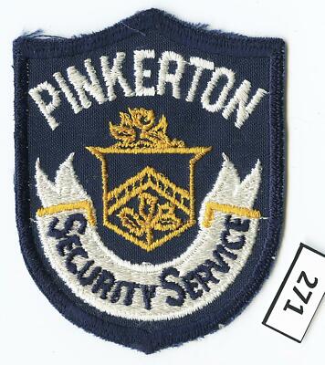 Dealer Dave Patches VINTAGE PINKERTON SECURITY SERVICE CUT EDGE, GAUZE BACK(271) | eBay