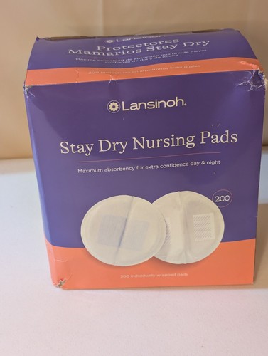 LANSINOH Stay Dry Nursing Pads 200 Ct Individually Wrapped – Distressed ...