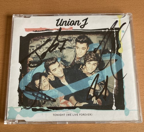 UNION J TONIGHT (WE LIVE FOREVER) HAND-SIGNED CD SINGLE AUTOGRAPHED ...