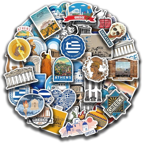 50 Pcs Greece Stickers Travel Greek Civilization | eBay