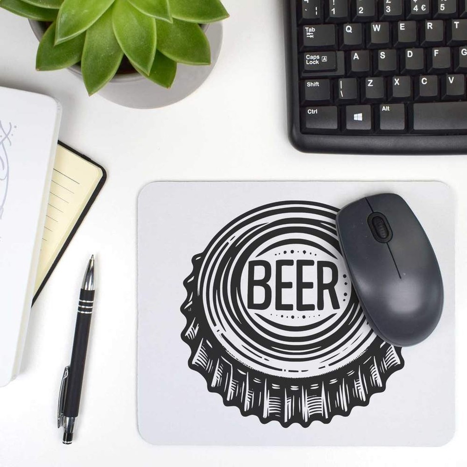 'Beer Bottle Cap' Mouse Mat / Desk Pad (MO00037581) | eBay UK