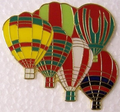Hat Pin Hot Air Balloon 6 balloons NEW Lapel Pin Push Pin | eBay
