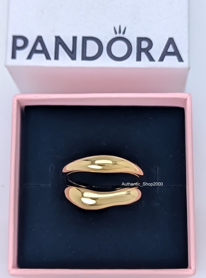 New 100% Authentic PANDORA ESSENCE Organically Shaped Stacking Rings ...