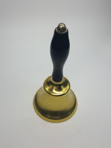 Vintage Brass with Wood Handle Hand Held School Bell | eBay