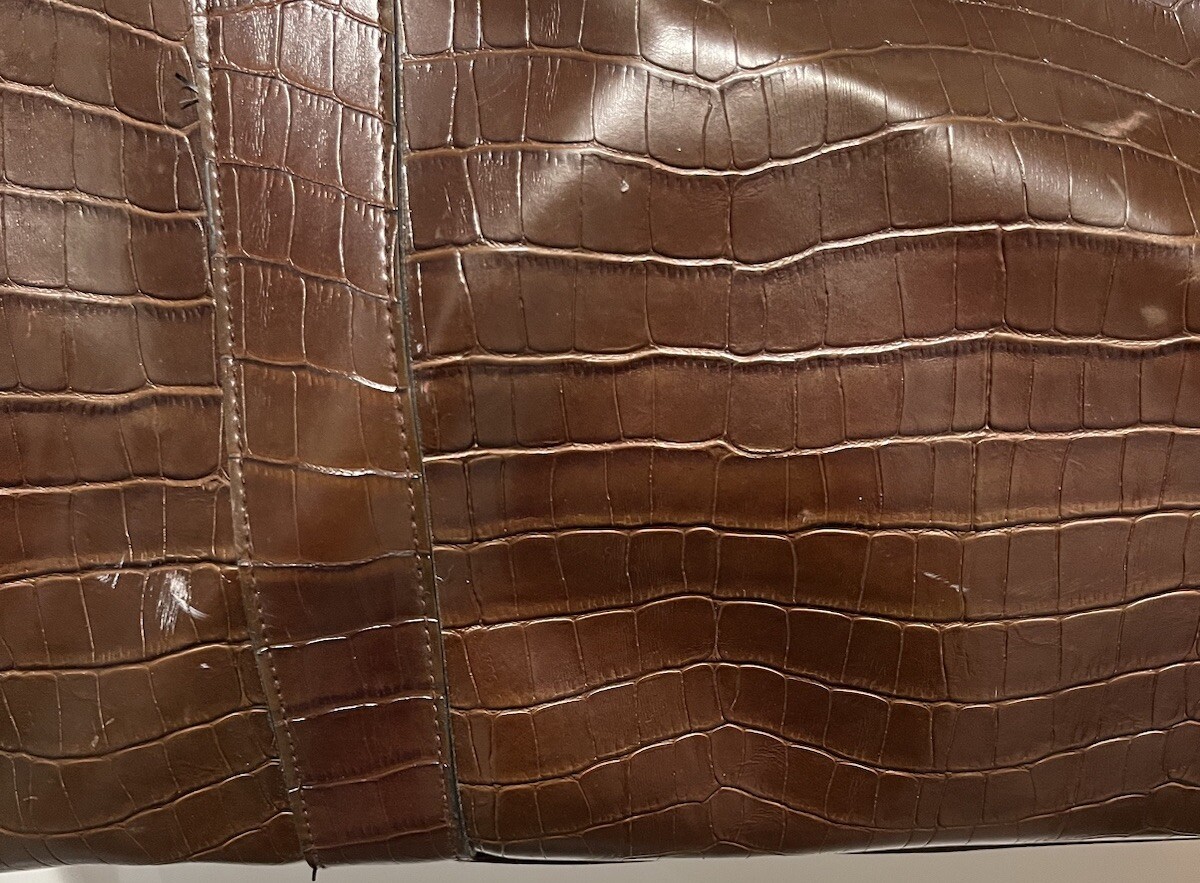 Bueno Large Overnight Travel Dark Brown Duffle Bag Crocodile Print | eBay