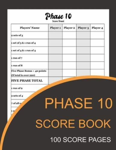 Phase 10 Scor: Phase Ten Card Game Record Keeper Book and Writing Note to Rec... 9781660842438| eBay