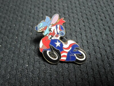 2005 Disney pin Stitch Riding Motorcycle Knievel- Patriotic VHTF RARE ...