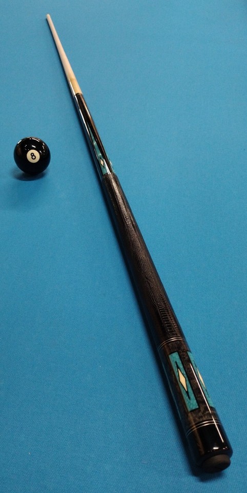 Custom Pechauer Pro Series Cue Carbon Stain Leather Wrap Turquoise Juma ...