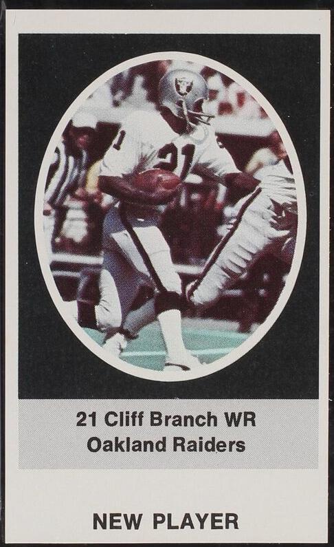1972 Sunoco NFL Action Player Stamps - Cliff Branch (RC) for sale ...