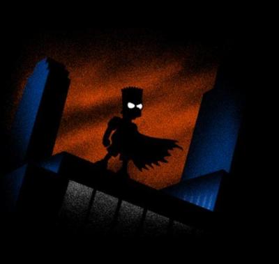 Bart Simpson as Batman World's Greatest Hero Bartman Satire Teefury Men ...