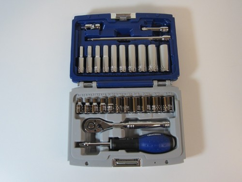 EXPERT TOOLS E034818 1/4" drive 6-point 26-peice SAE Socket Set NEW ...