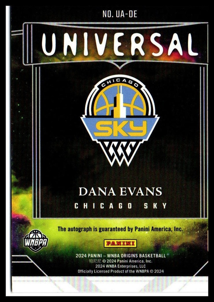 2024 Panini Origins WNBA #UA-DE Dana Evans Universal Autographs | eBay