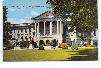 Bascom Hall University Wisconsin Madison WI Linen Postcard Vtg Unposted ...