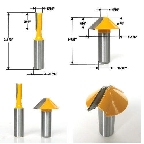 2 pc 1/2" SH Window grill Muntin/Mullion Cutter Router Bit Set | eBay
