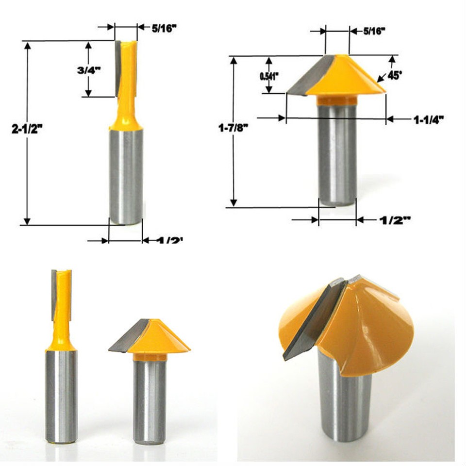 2 pc 1/2" SH Window grill Muntin/Mullion Cutter Router Bit Set | eBay