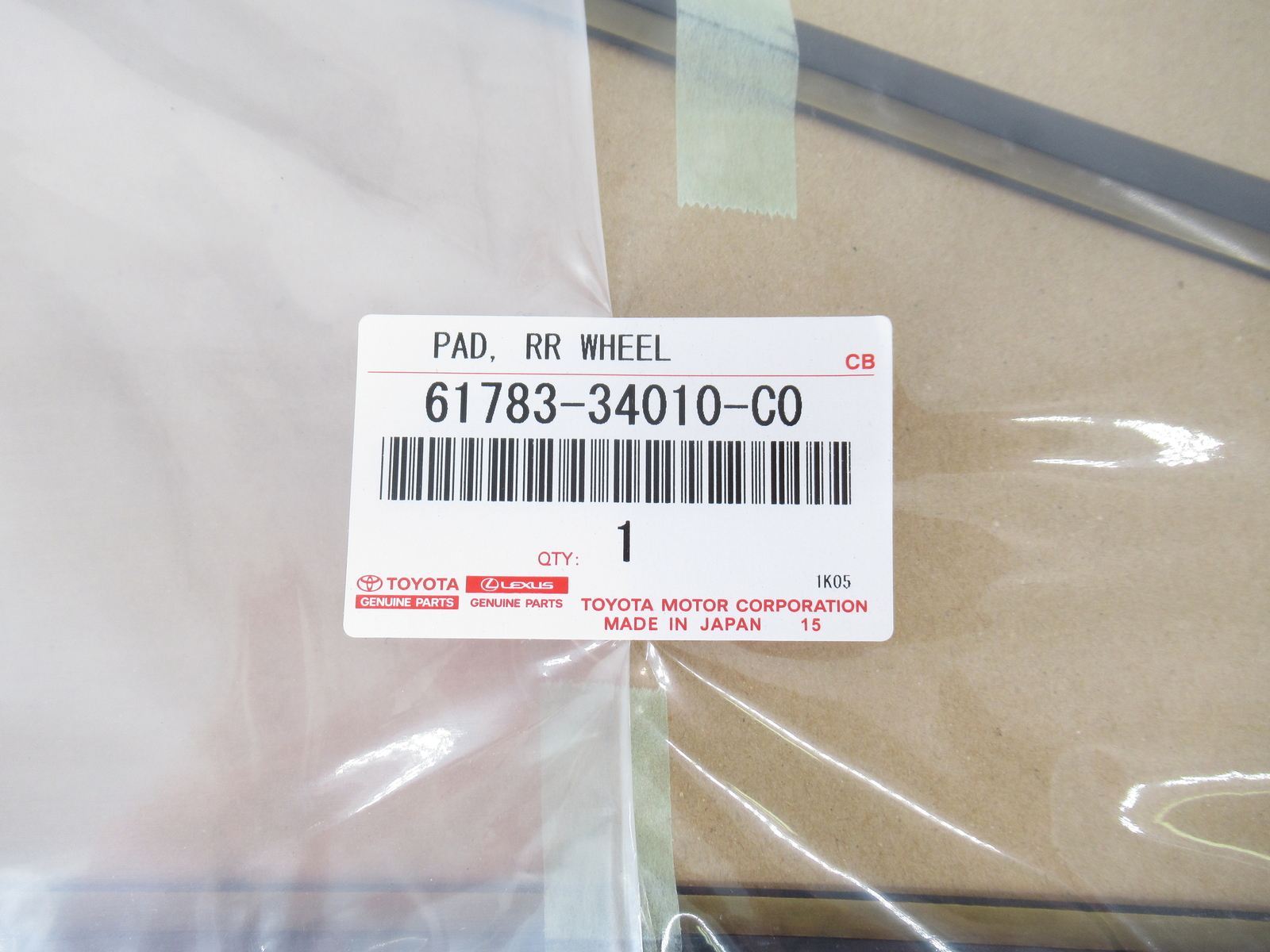 6178334010C0 Genuine Toyota Pad Rear Wheel Opening Extension No.1 for ...